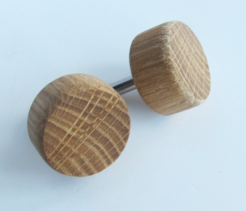 Oak Wood Drawer Knobs Set of 2 Wooden Cabinet Knobs Rustic | Etsy