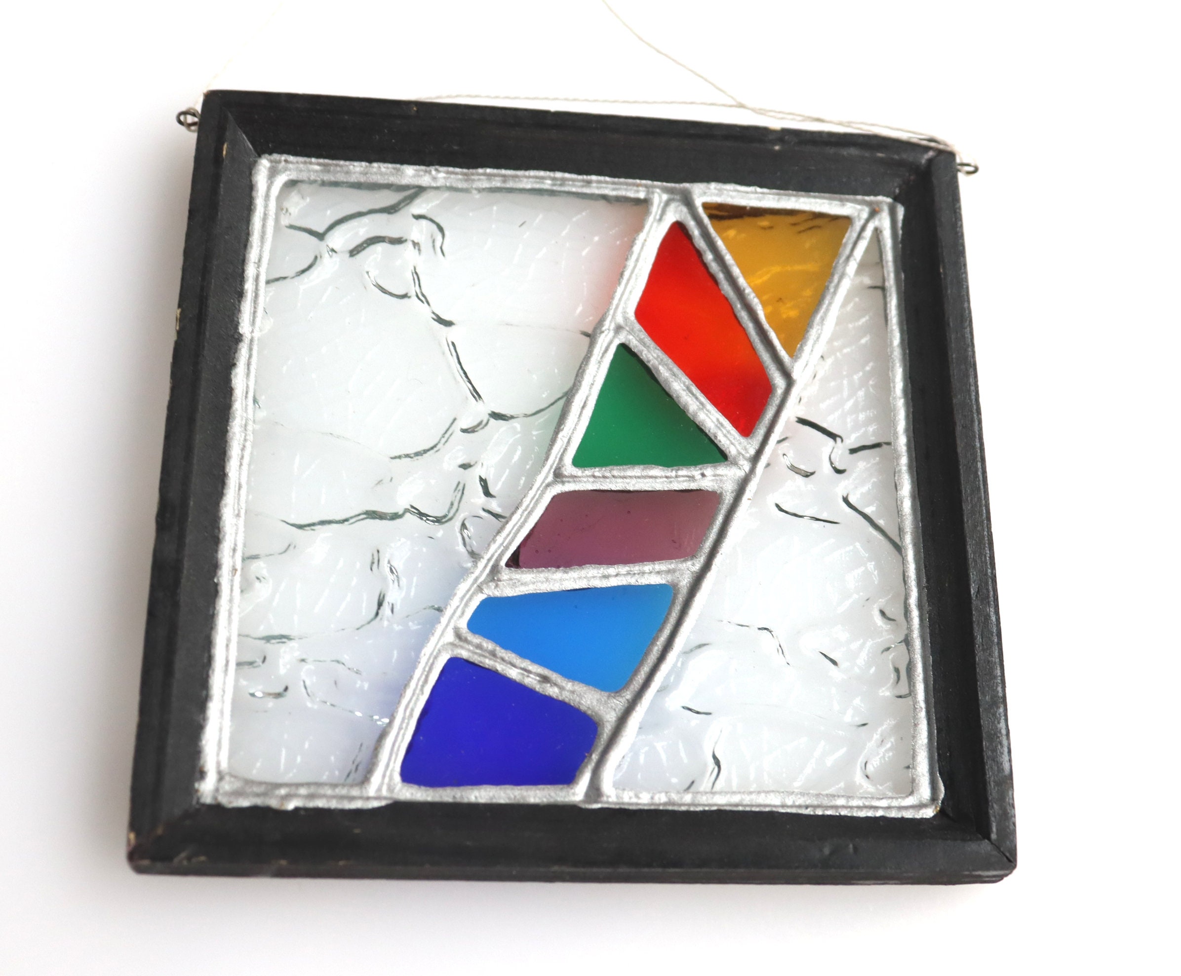 Small Abstract Stained Glass Suncatcher Stained Glass Window - Etsy