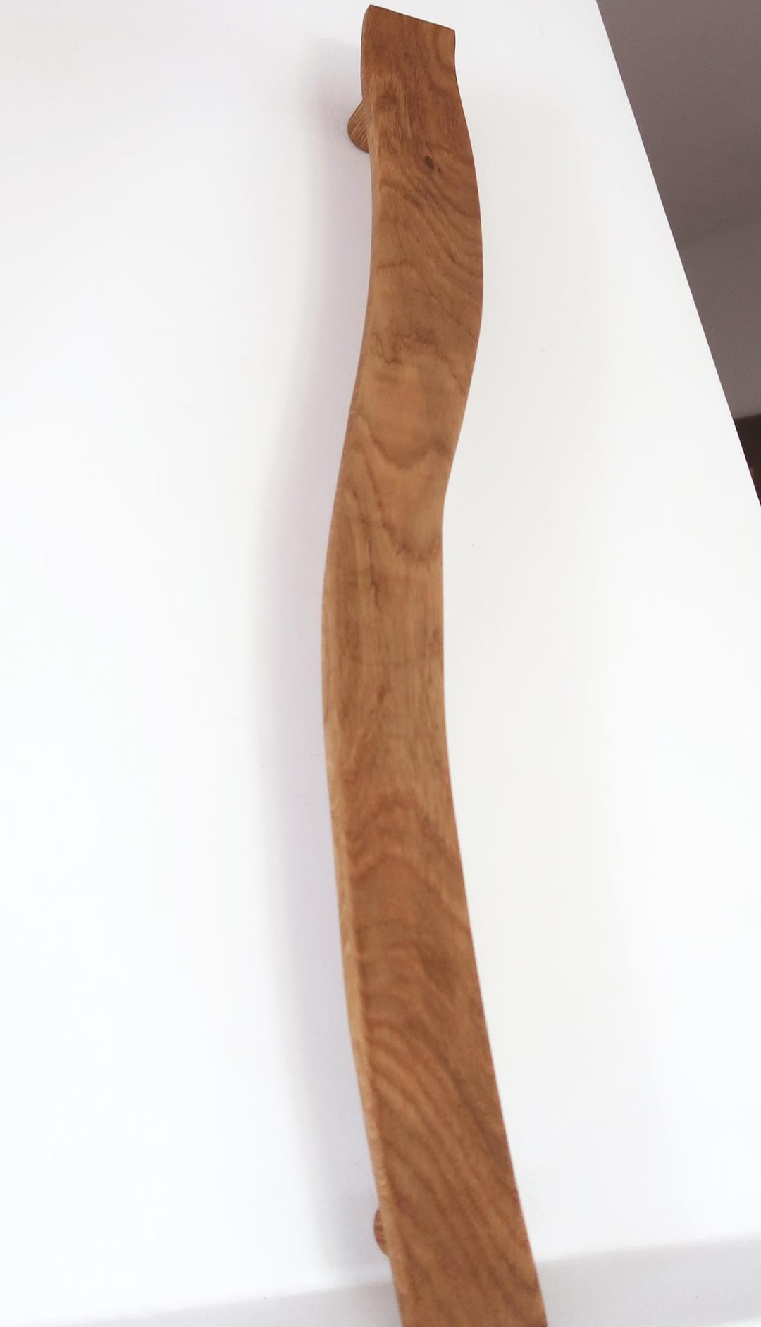 Oak Wood Door Handle, Large Wooden Rustic Door Pull 18 In - Etsy