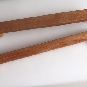 Rustic Modern Wooden Door Pulls, Pair Oak Wood Double Sided Handles for ...