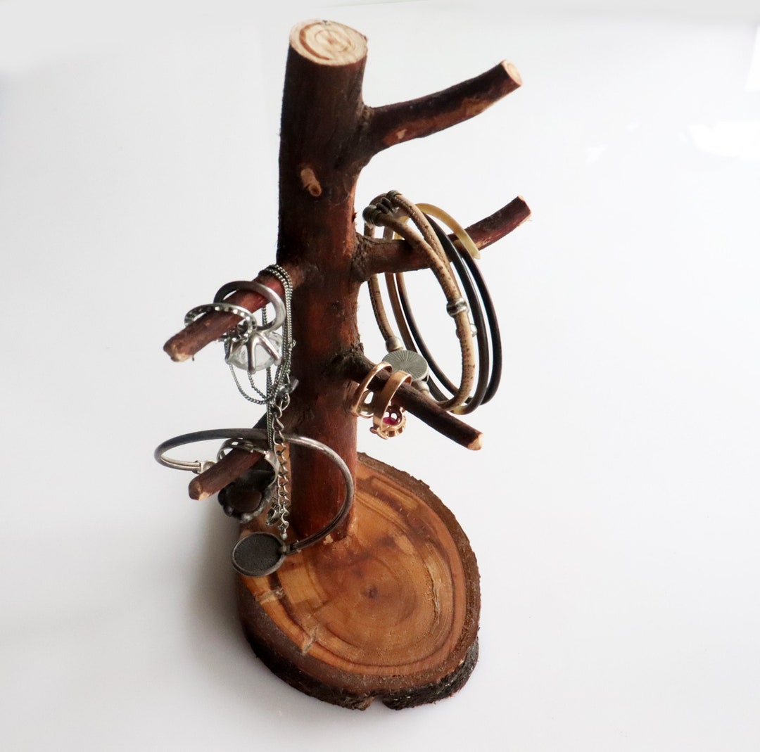 Rustic Jewelry Tree Branch Display Stand Wood Bracelet and - Etsy