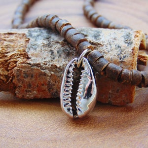 Shell Necklace*mens Necklace*mens Beaded Necklace*cowrie Shell Necklace ...