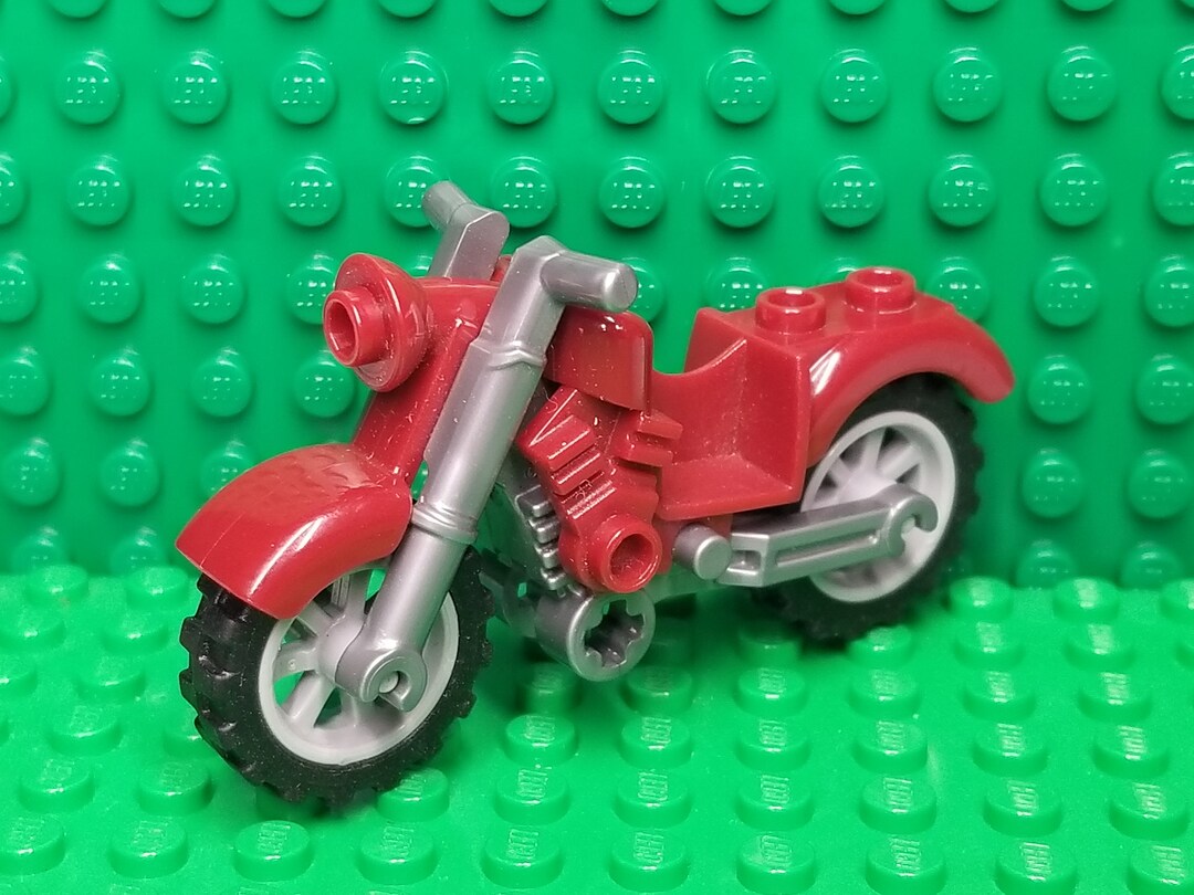 LEGO® City Bike Motorcycle Vintage Dark Red, Minifigure, Minifig, LEGO ...