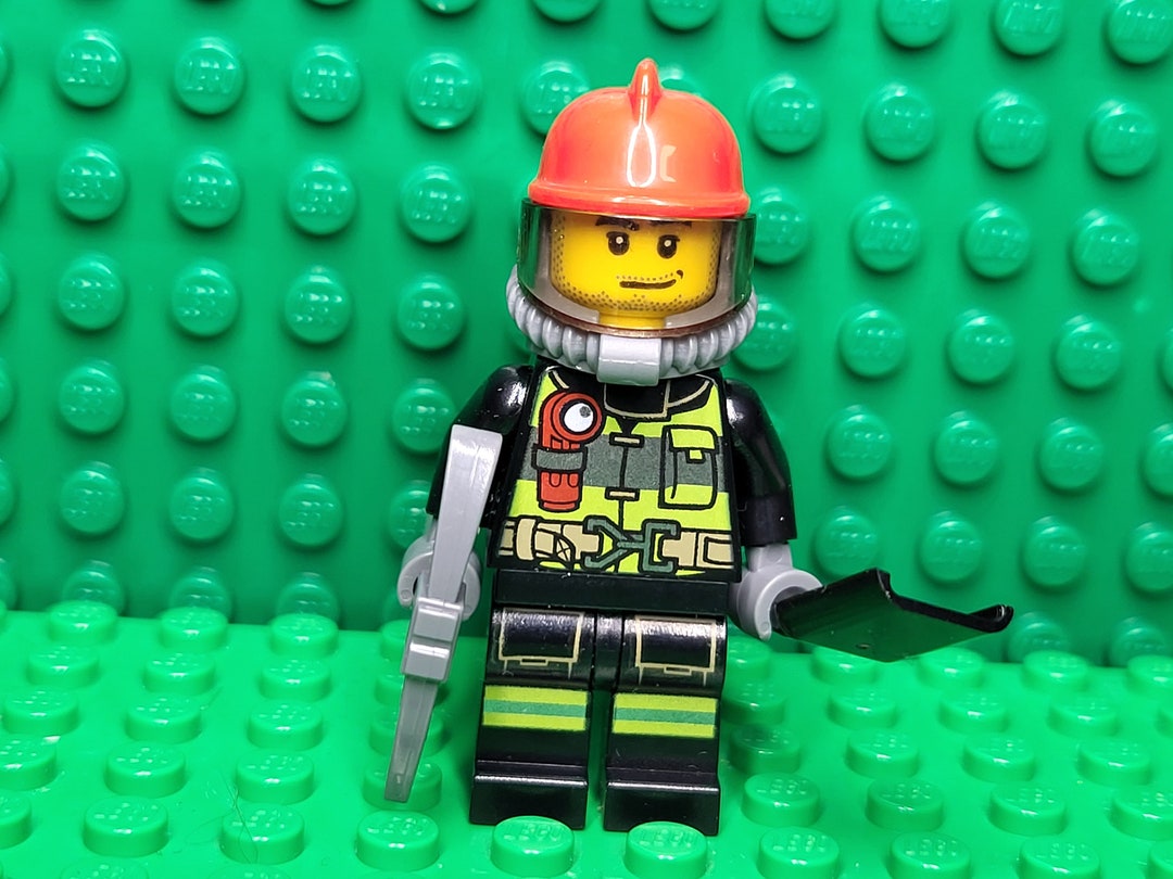 LEGO® Fire Fighter Fireman Firefighter Fire Male With Mask, Airtank and ...