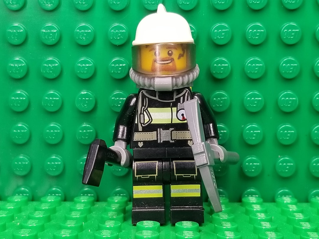 LEGO® Fire Fighter Fireman Firefighter Fire Male With Mask, Airtank and ...