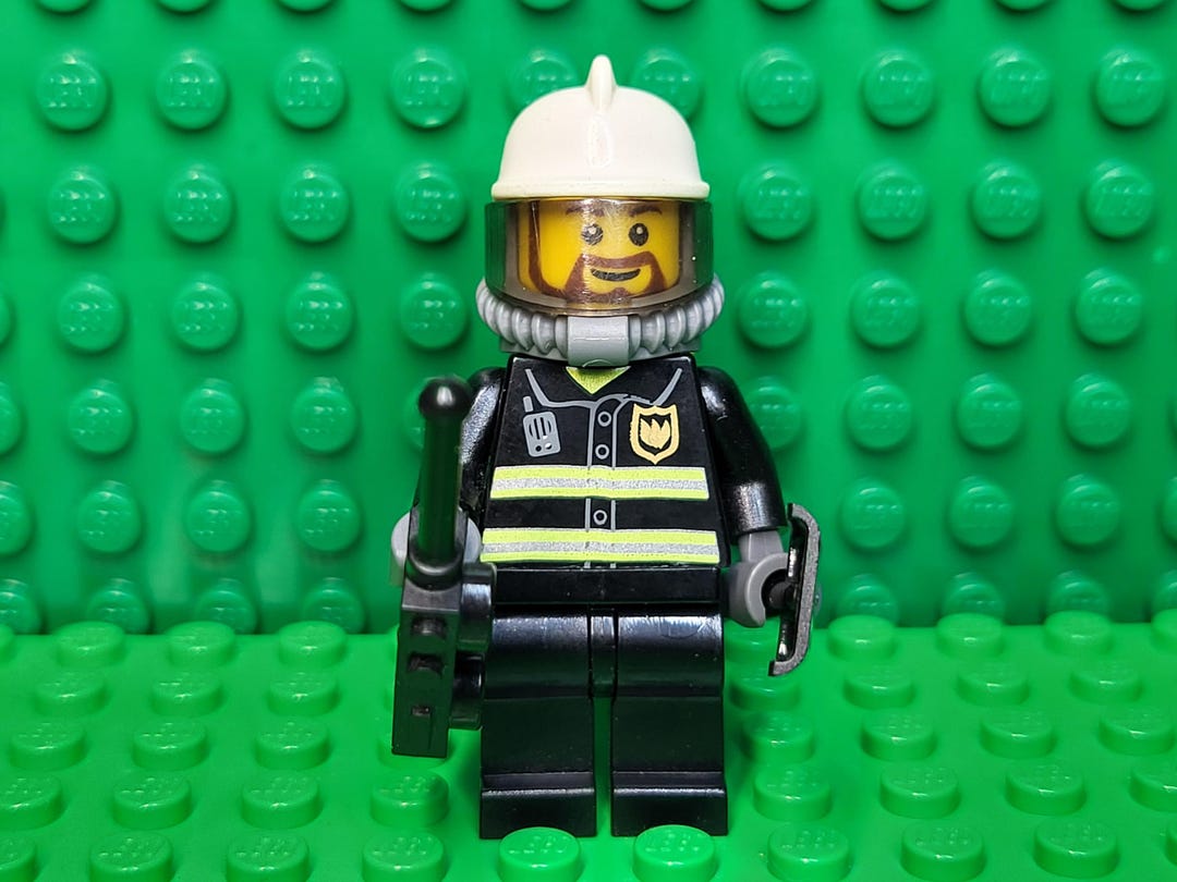 LEGO® Fire Fighter Fireman Firefighter Fire Male With Mask, Airtank and ...