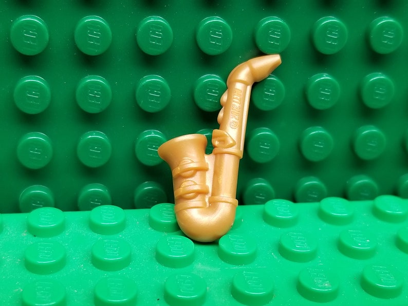 LEGO® Minifigure Accessory Utensil Pearl Gold Saxaphone - Etsy