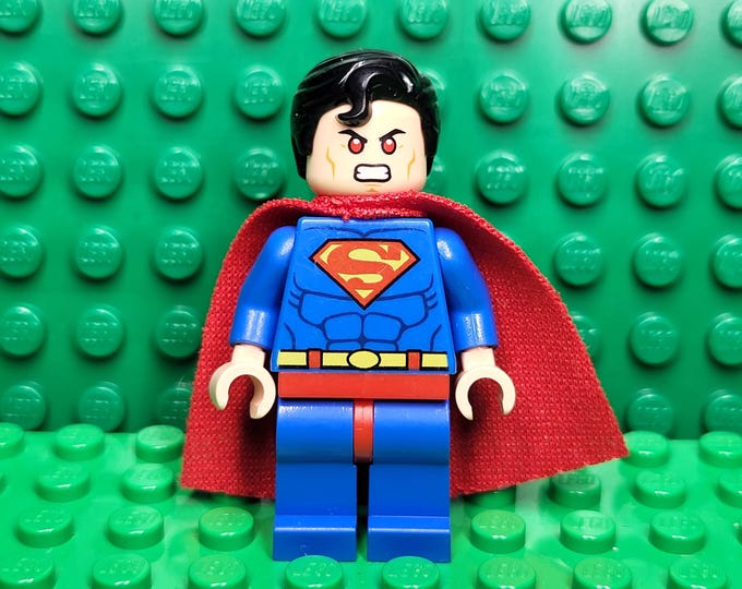 LEGO® Minifigure Super Heroes Superman, LEGO® Minifig, LEGO® People - Etsy