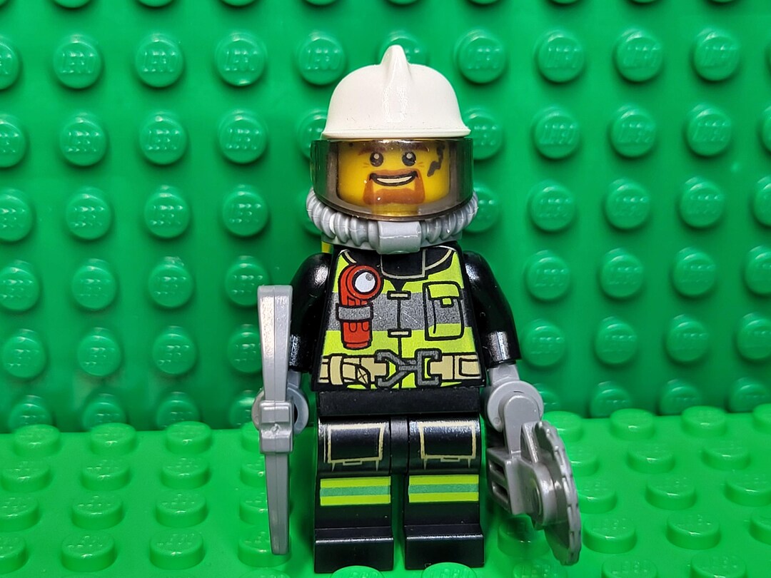 LEGO® Fire Fighter Fireman Firefighter Fire Male With Mask, Airtank and ...