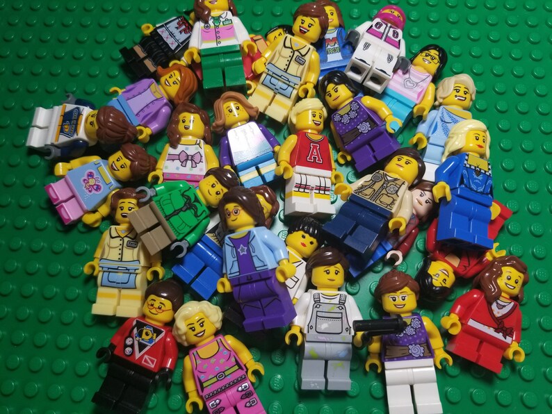 LEGO® People Girls Females Women 4 Pack, Minifigure, Minifig, Lot, Girl ...