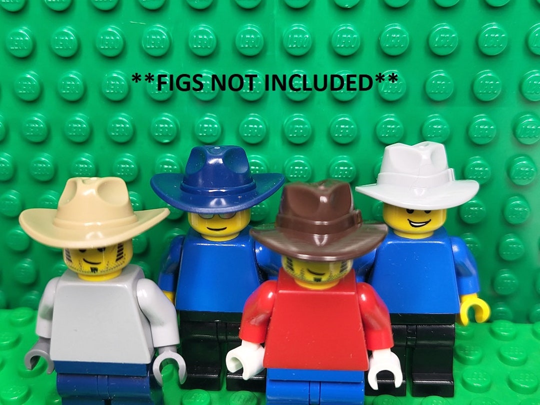 LEGO® Minifigure Accessory 4 Pack Wide Brim Hats, Cowboy, Outback, Sun ...