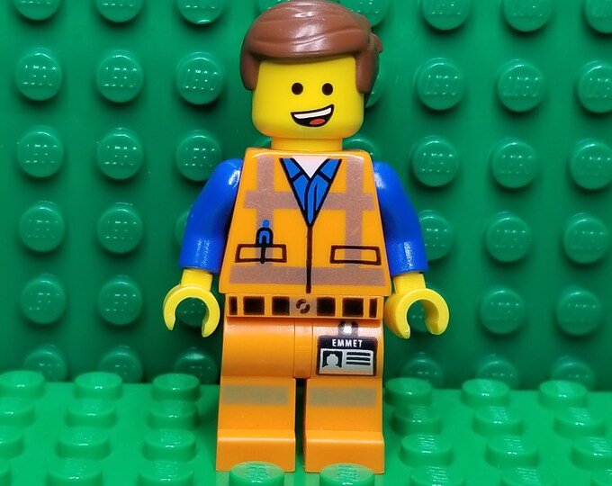 LEGO® Movie Emmet Lobsided Open Mouth Smile, LEGO® Minifigure, LEGO ...