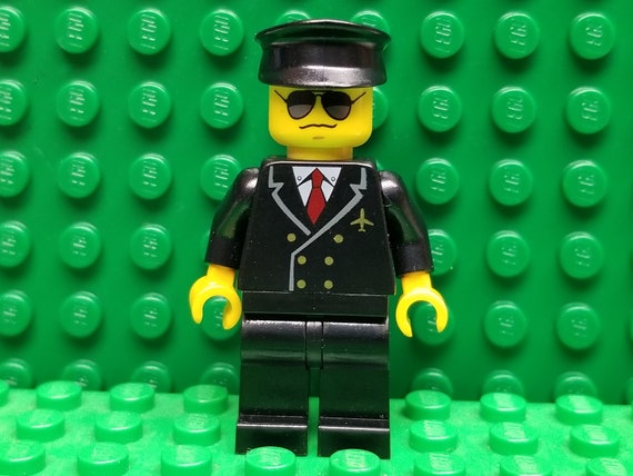 LEGO® Town City Airport Airplane Pilot LEGO® Minifigure - Etsy
