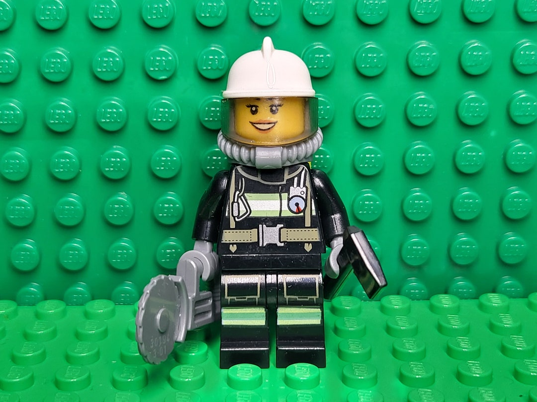 LEGO® Fire Fighter Fireman Firefighter Fire Woman Female With Mask ...