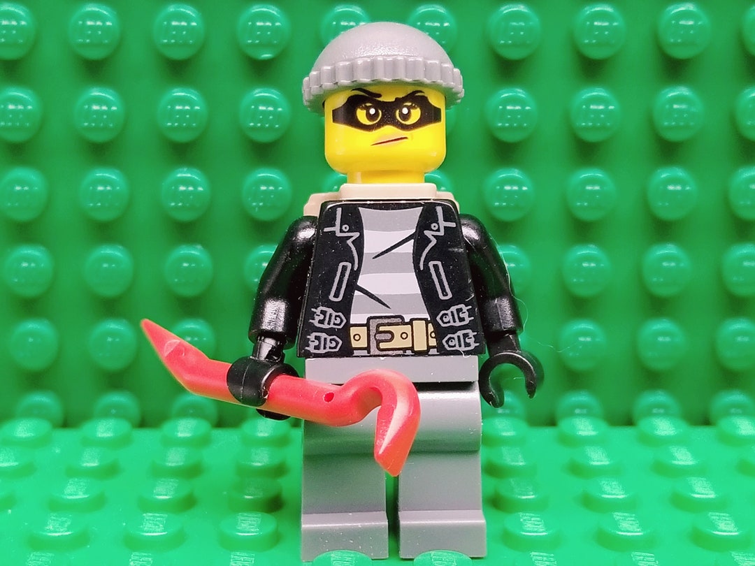 LEGO® Bad Guy Female Criminal Crook Burglar With Backpack and Crowbar ...