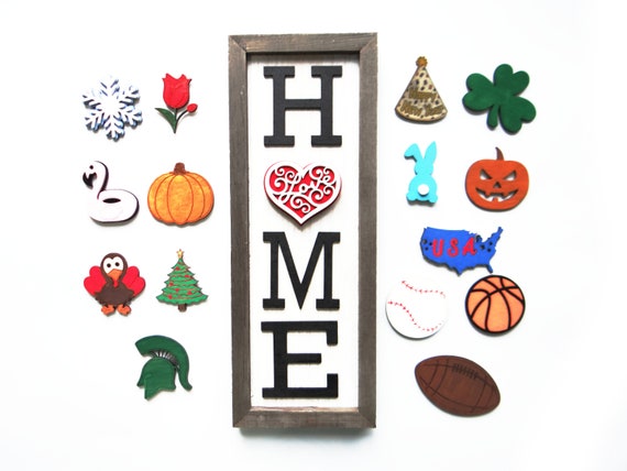 Interchangeable Home Sign Home Sign Interchangeable Season - Etsy
