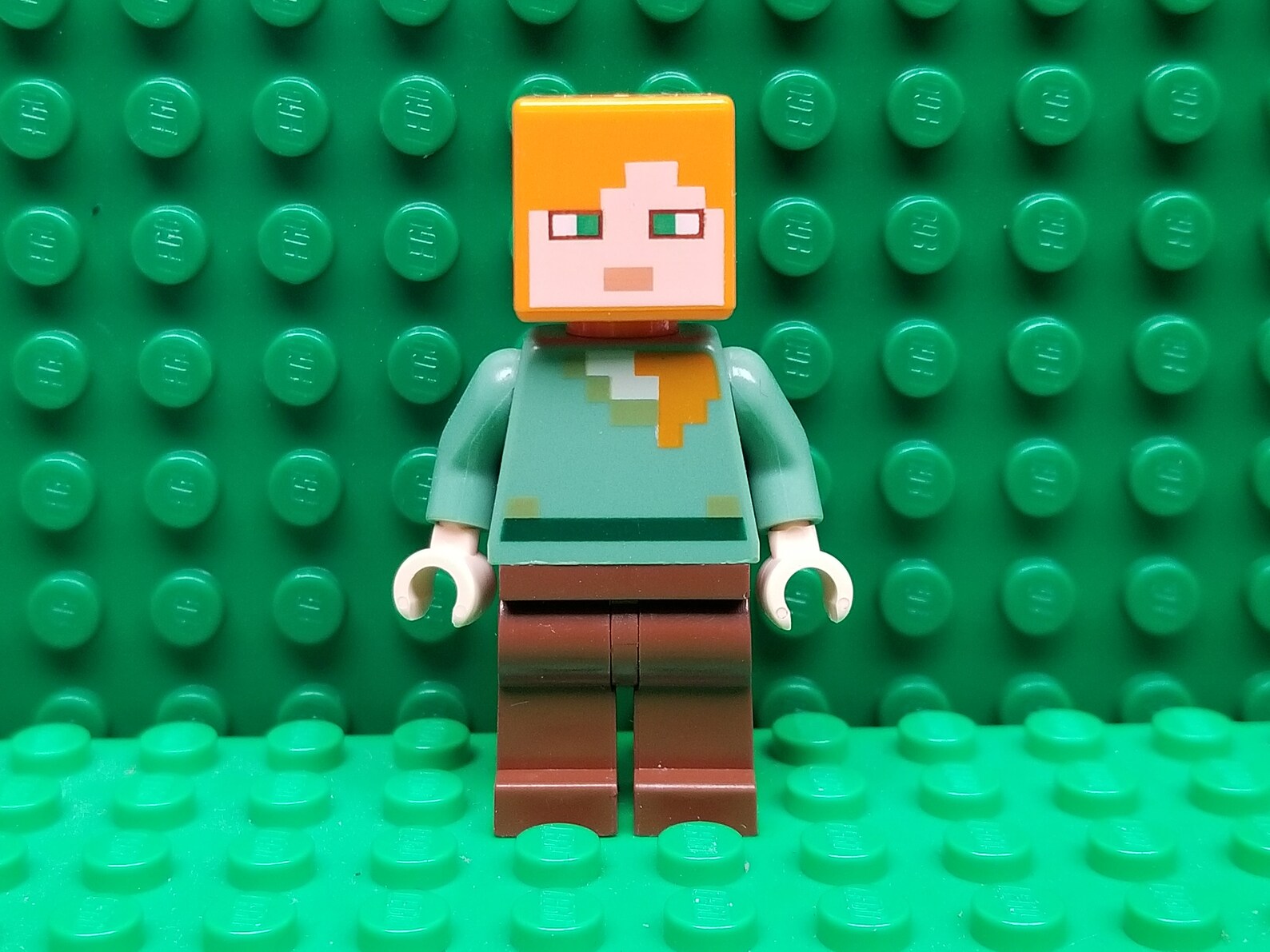 LEGO® Minecraft Alex, Minifigure, LEGO® Minifig, LEGO® People - Etsy