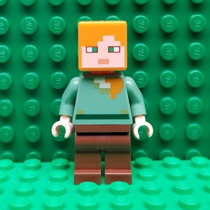 LEGO® Minecraft Alex, Minifigure, LEGO® Minifig, LEGO® People - Etsy