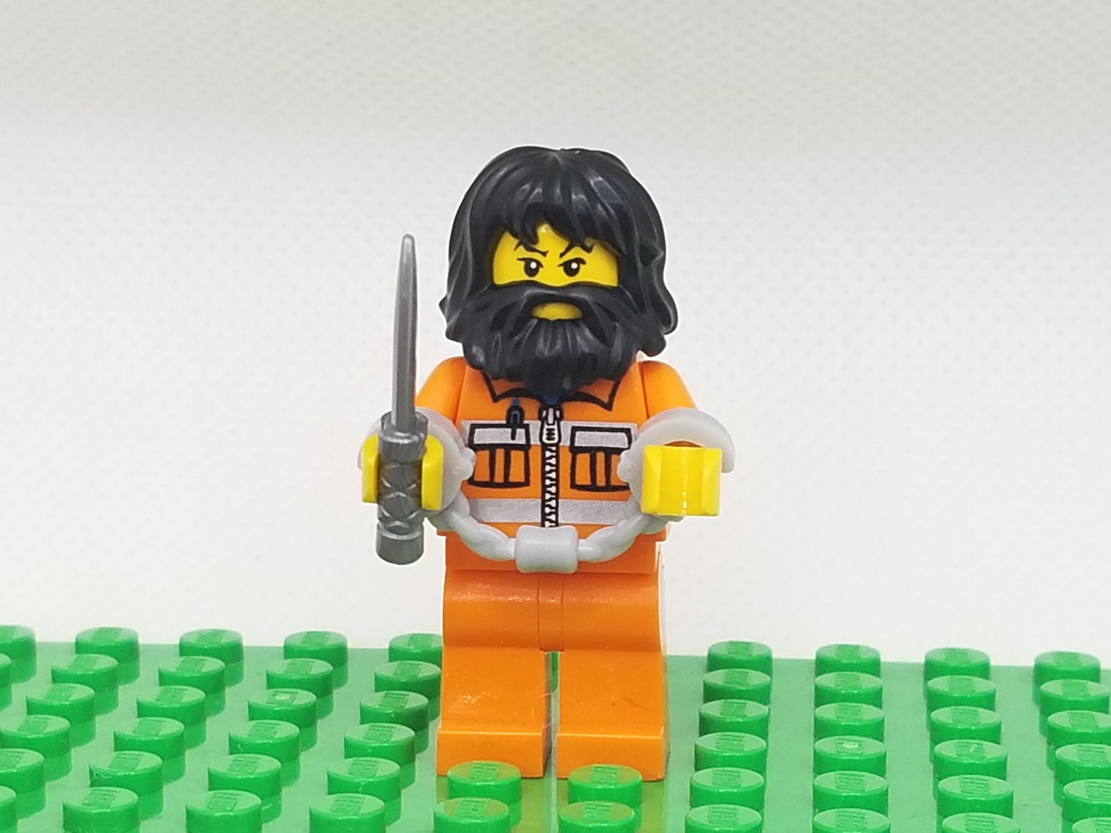 LEGO® Custom Serial Killer Charles Manson in Prison Jumpsuit | Etsy
