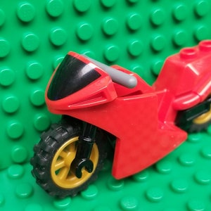 LEGO® City Bike Motorcycle Red, Minifigure, Minifig, LEGO® - Etsy