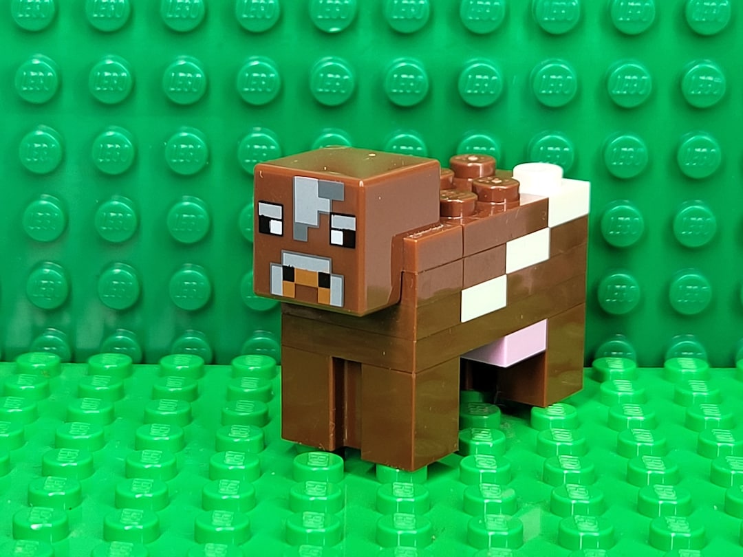 LEGO® Minecraft Brown Cow, LEGO® Minifigure, LEGO® Minifig - Etsy