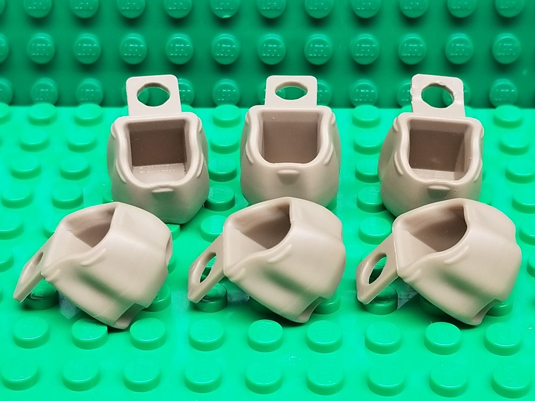 LEGO® Minifigure Accessory Dark Tan Open Backpack Sack 6 Pack Genuine ...