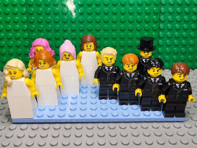 LEGO® Wedding Bride and Groom Cake Topper, Minifigure, Minifig, LEGO ...