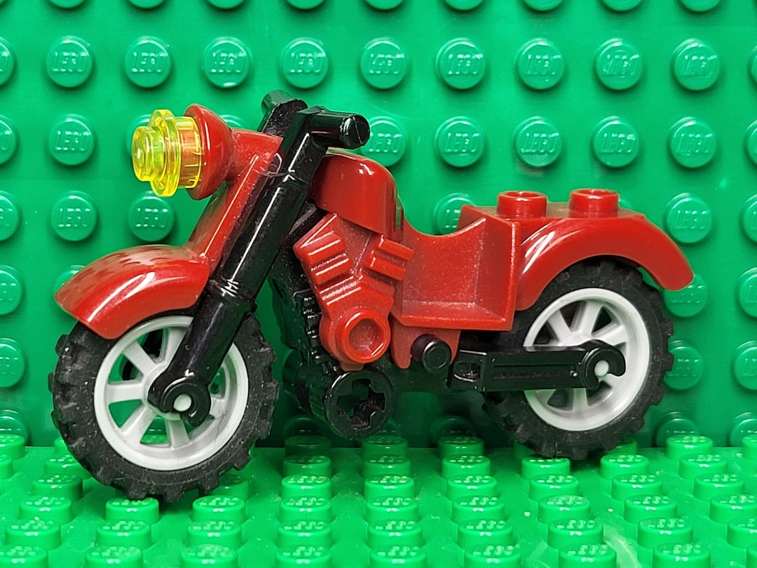 LEGO® City Bike Motorcycle Vintage Dark Red, Minifigure, Minifig, LEGO ...