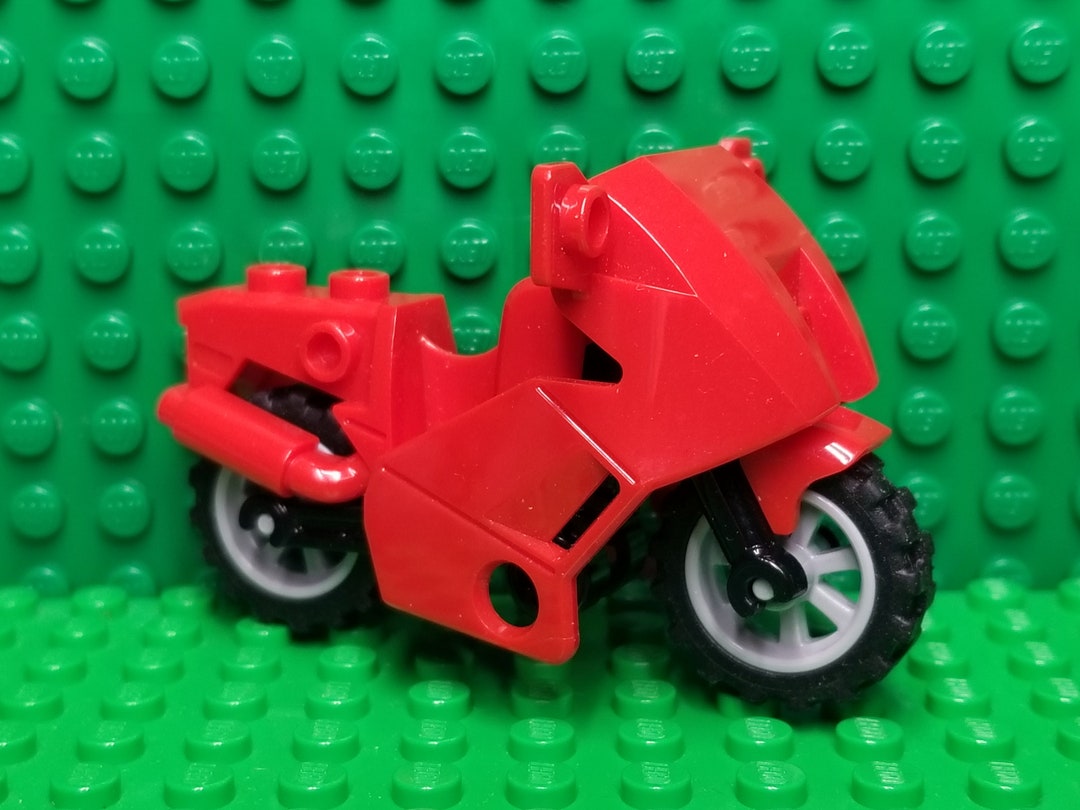LEGO® City Bike Motorcycle Red, Minifigure, Minifig, LEGO® - Etsy