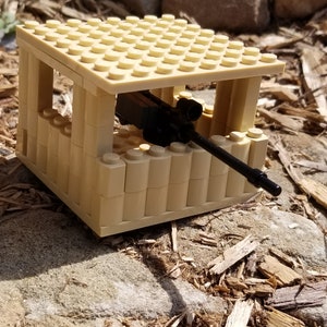 Custom Military Sandbag Bunker With Heavy Machine Gun, Desert Warfare ...