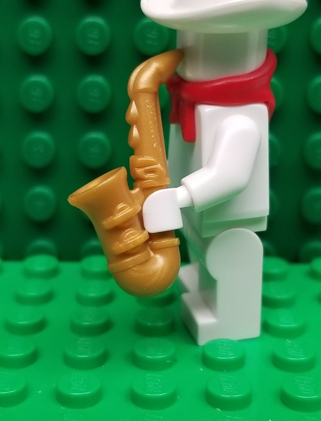 LEGO® Minifigure Accessory Utensil Pearl Gold Saxaphone Genuine LEGO ...