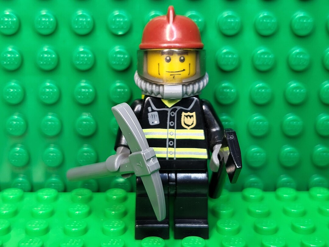 LEGO® Fire Fighter Fireman Firefighter Fire Male With Mask, Airtank and ...