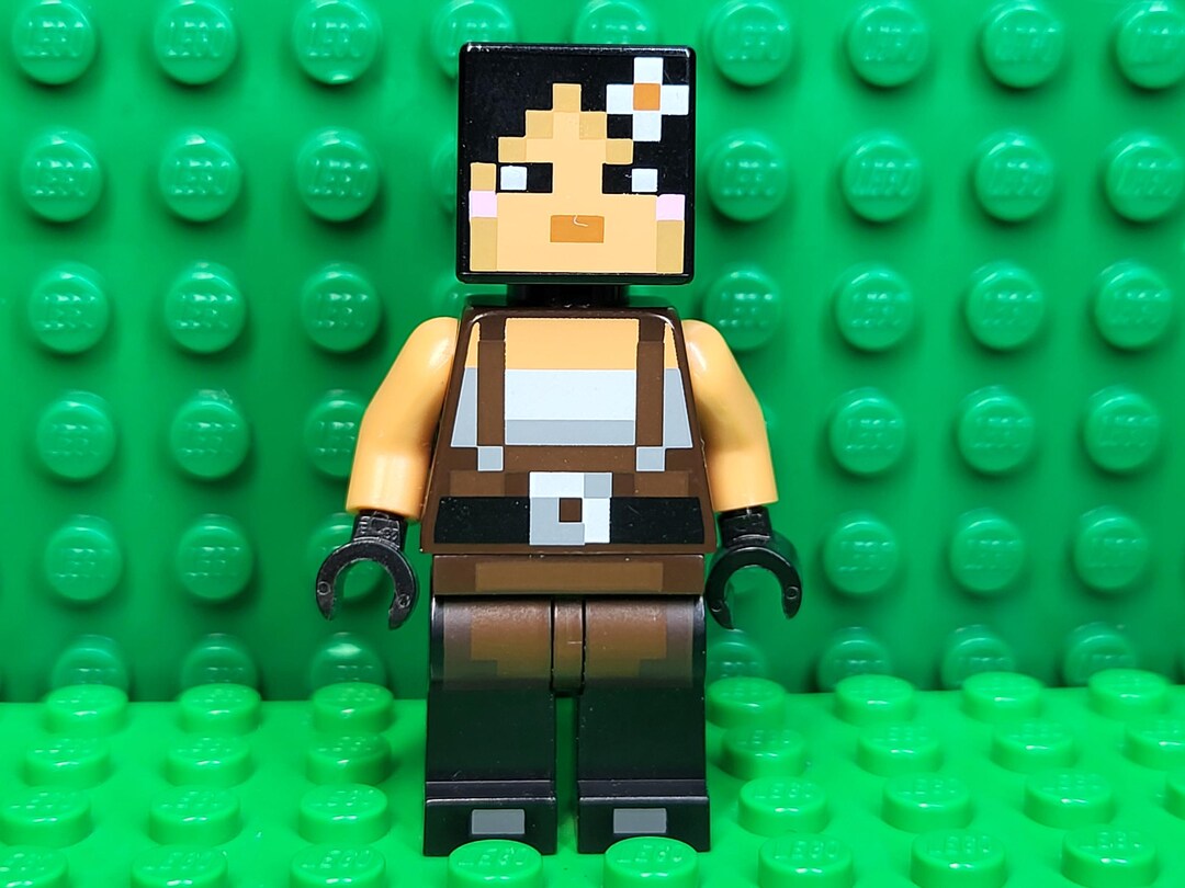 LEGO® Minecraft Skin 2 - Pixelated, Female With Flower and Suspenders ...