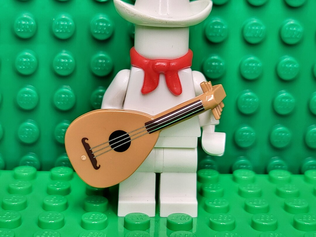 LEGO® Minifigure Accessory Lute With Dark Brown Neck and Silver Strings ...