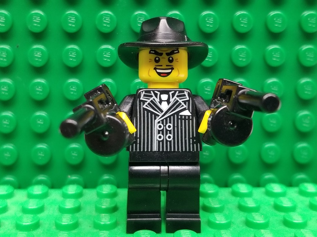LEGO® Custom Mob Criminal Gangster John Dillinger With Dual Tommy Guns ...
