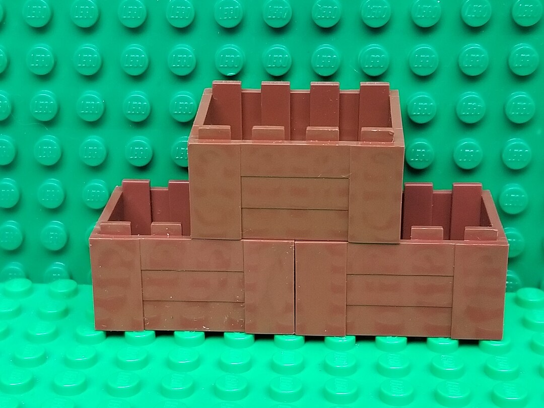 LEGO® Minifigure Accessory Reddish Brown Crates 3 Pack Genuine LEGO® - Etsy