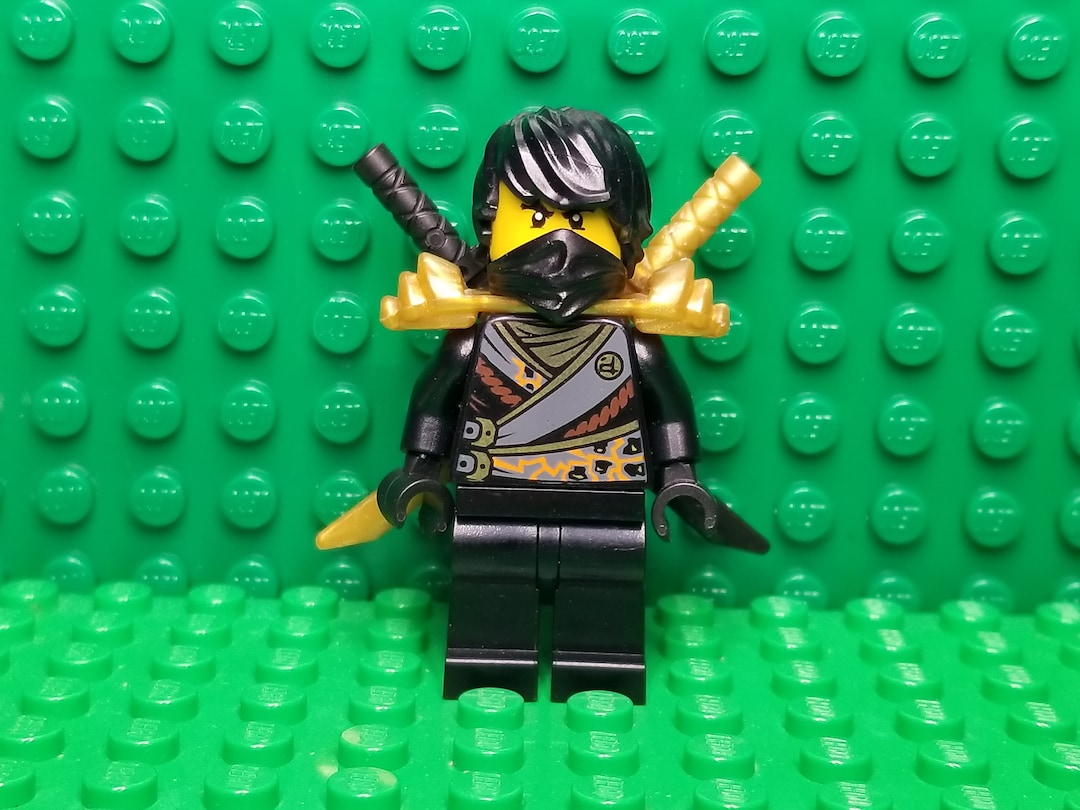 LEGO® Ninjago Rebooted Cole With Gold Armor and Dual Swords, LEGO ...