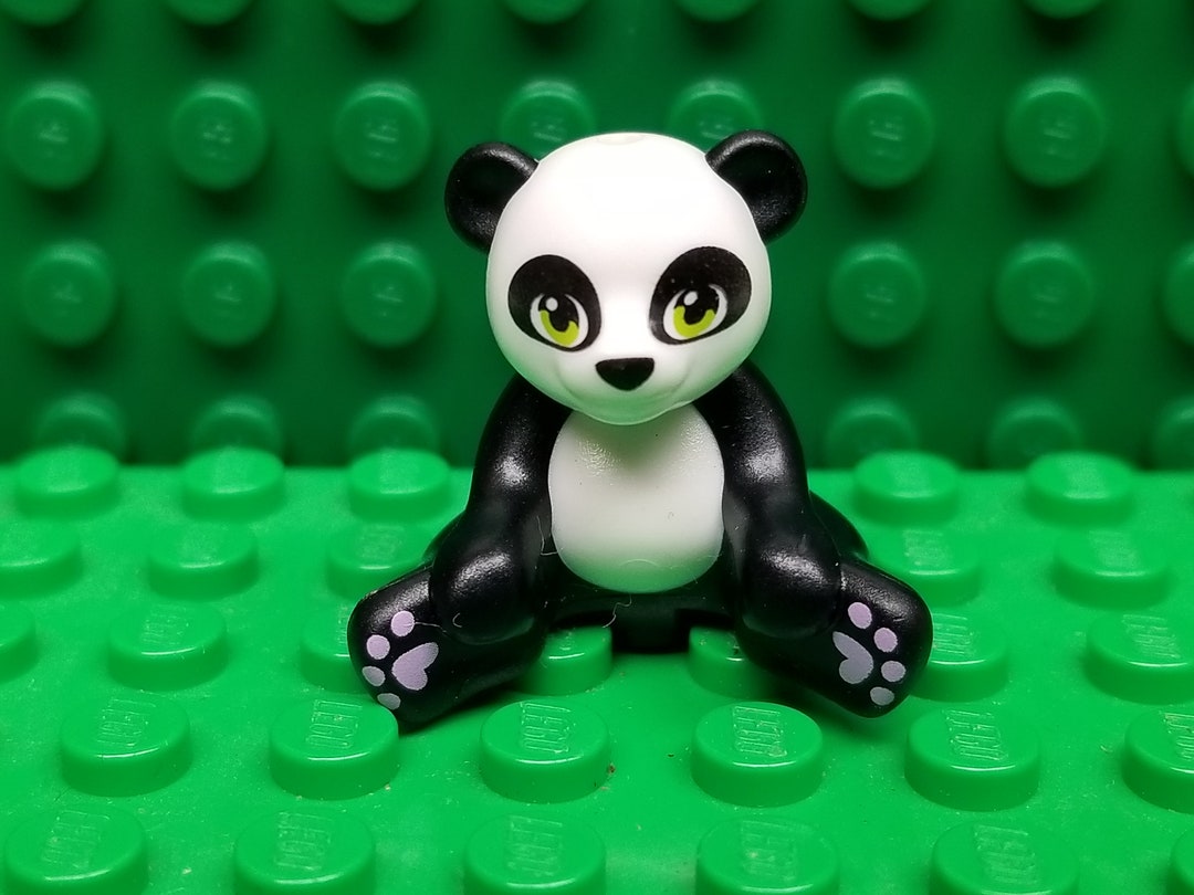 LEGO® Animals Black and White Panda With Yellowish Green Eyes, LEGO ...