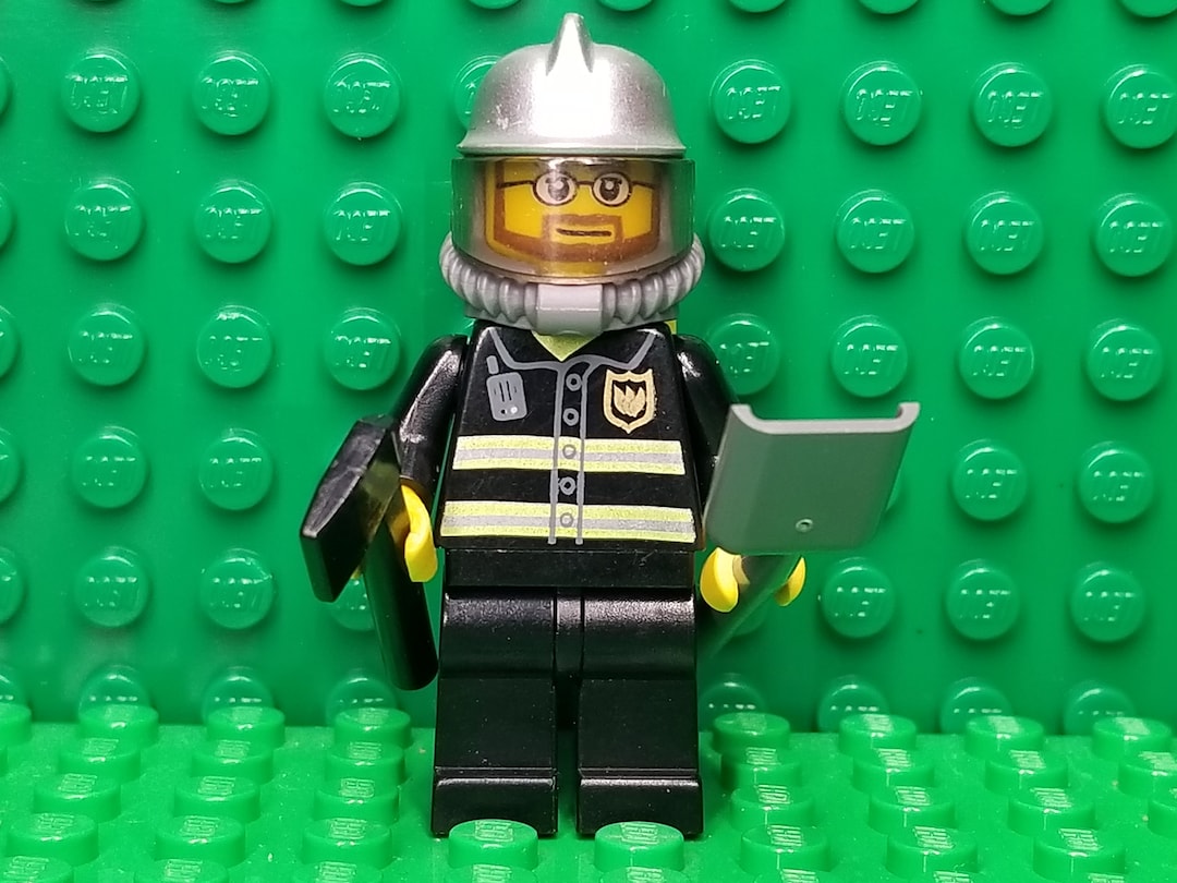 LEGO® Fire Fighter Fireman Firefighter Fire Male With Mask, Airtank and ...