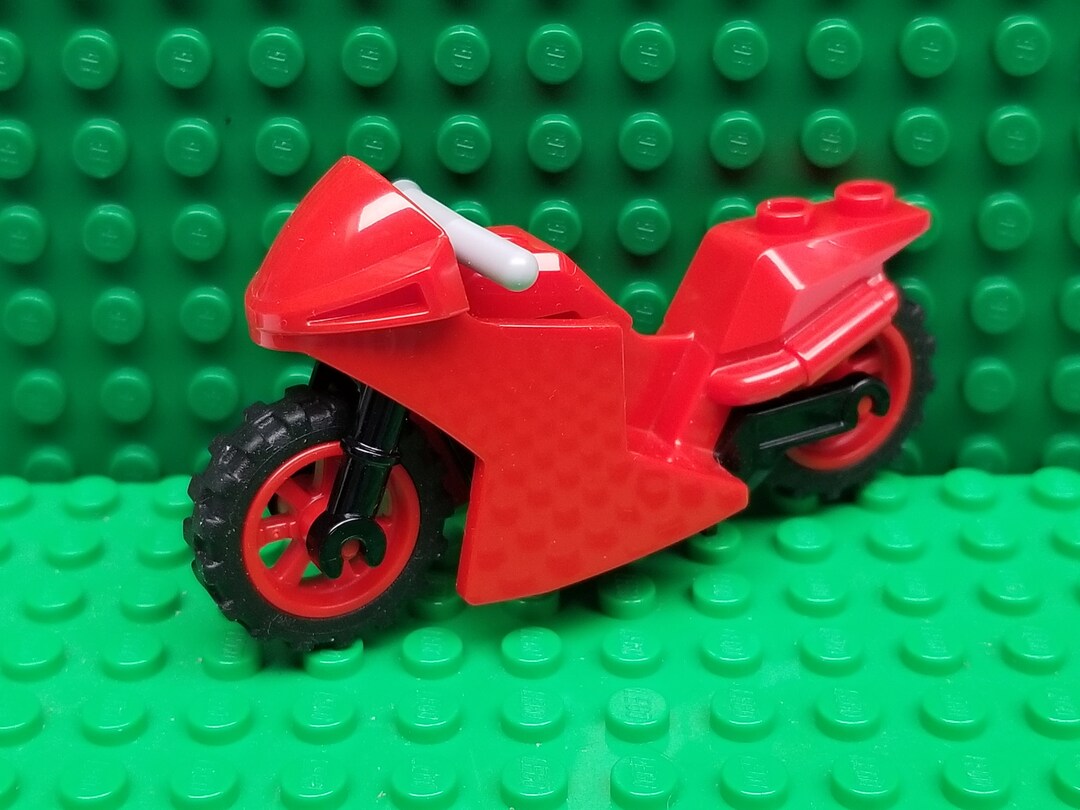 LEGO® City Bike Motorcycle Red, Minifigure, Minifig, LEGO® - Etsy