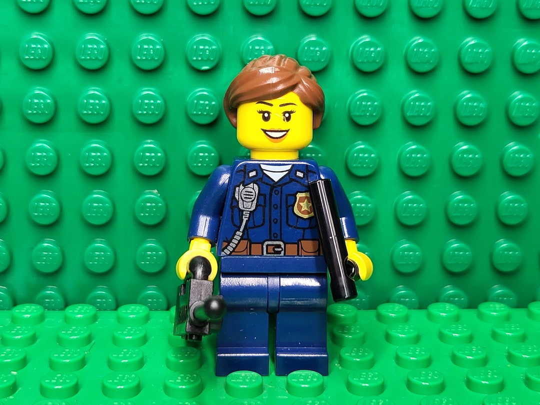LEGO® Town City Police Trooper Detective Patrolman Female Cop With ...