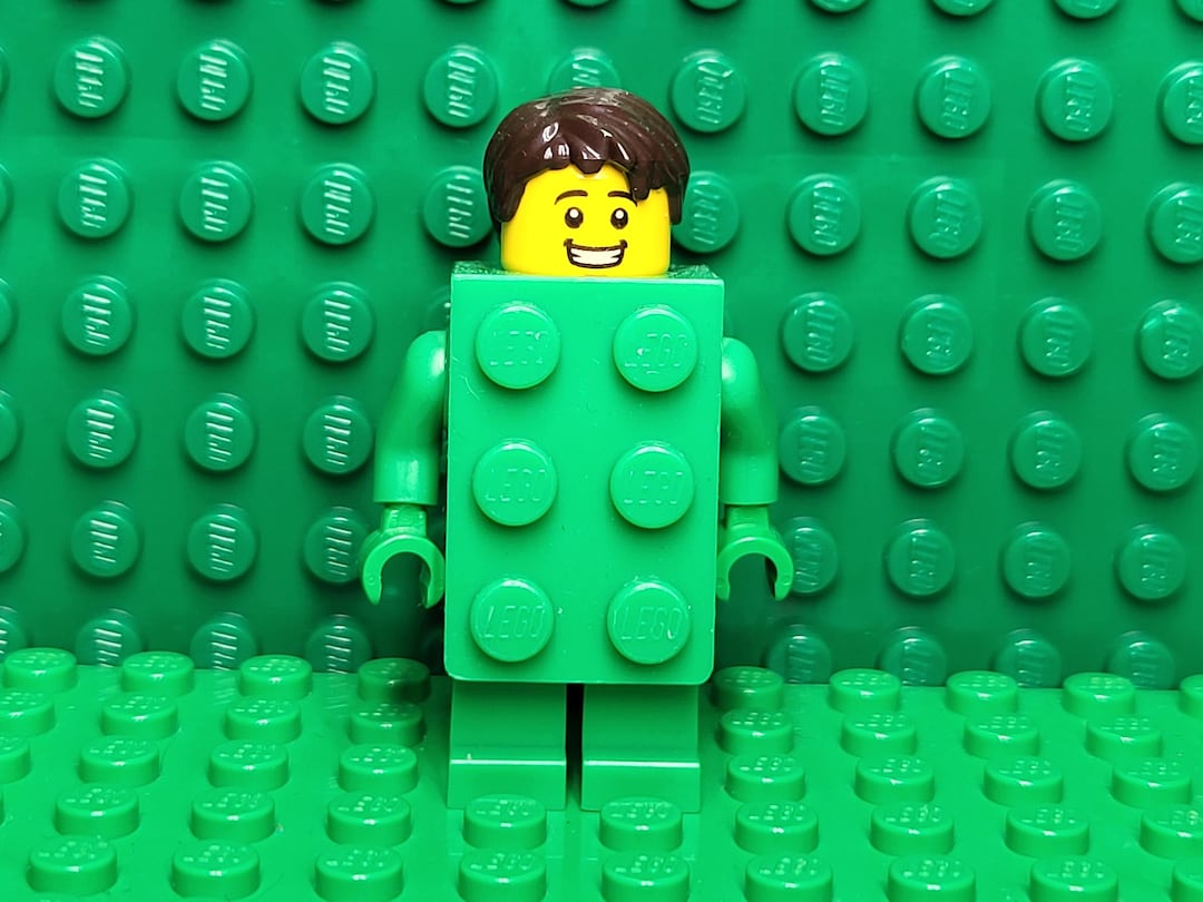 LEGO® Brick Suit Guy Green Brick Costume Minifigure, LEGO® Minifig ...