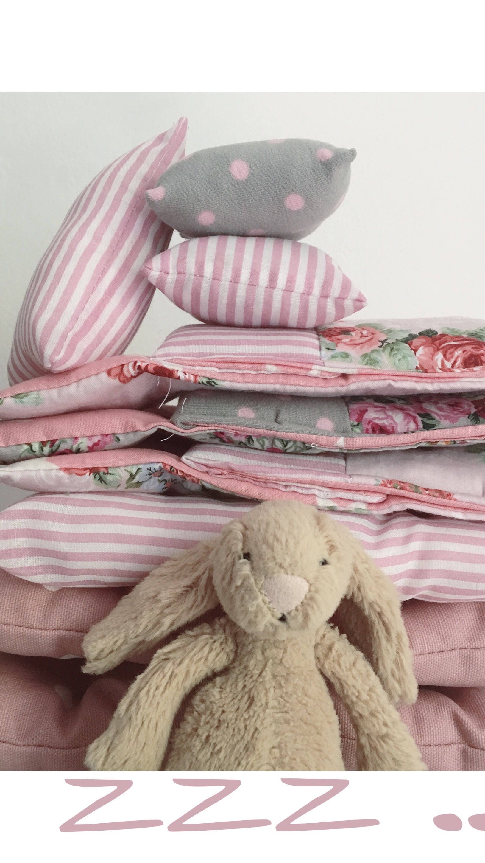 Sweet Little Handmade Soft Toy Bed Set - Etsy Denmark