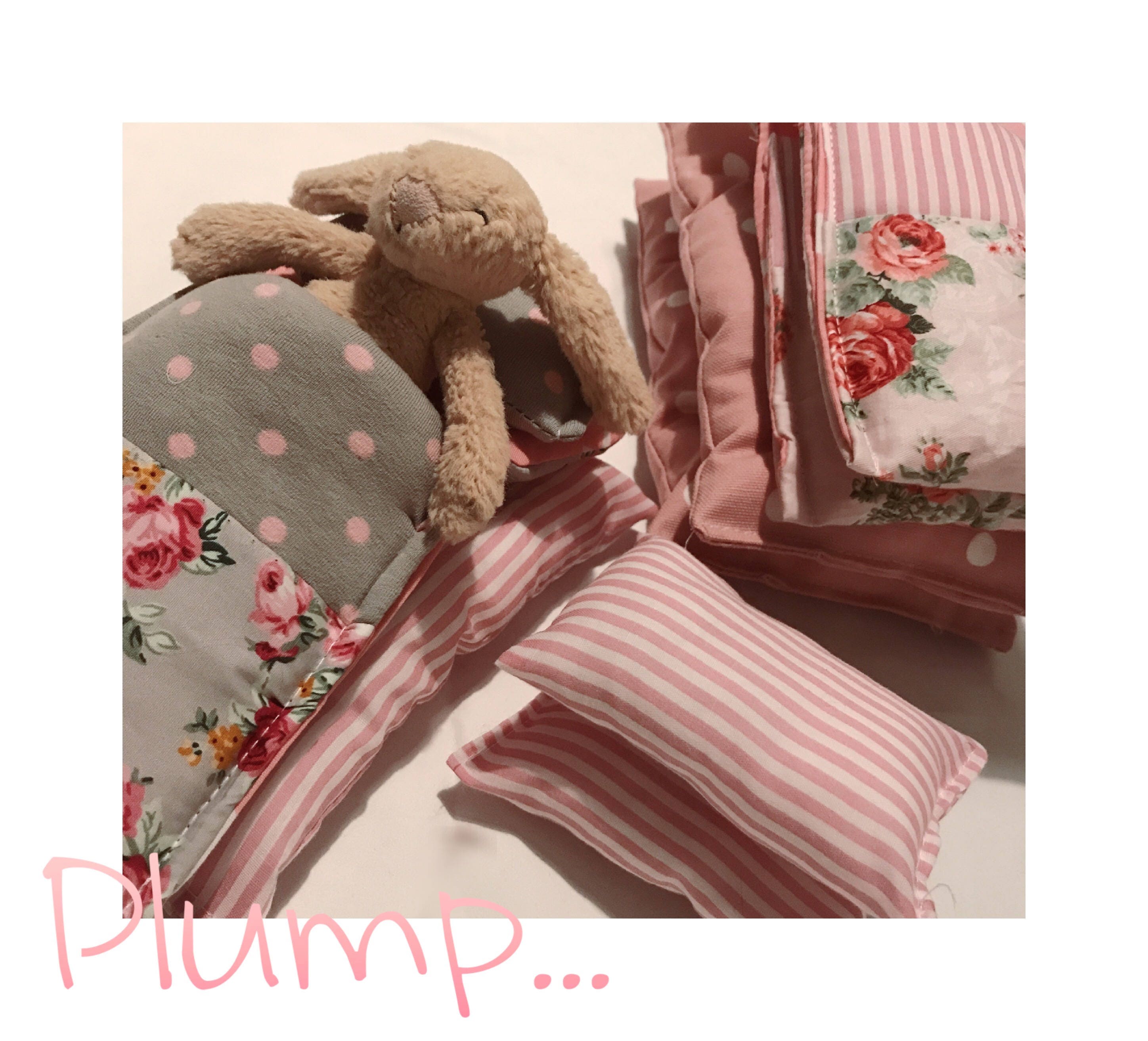 Sweet Little Handmade Soft Toy Bed Set - Etsy Denmark