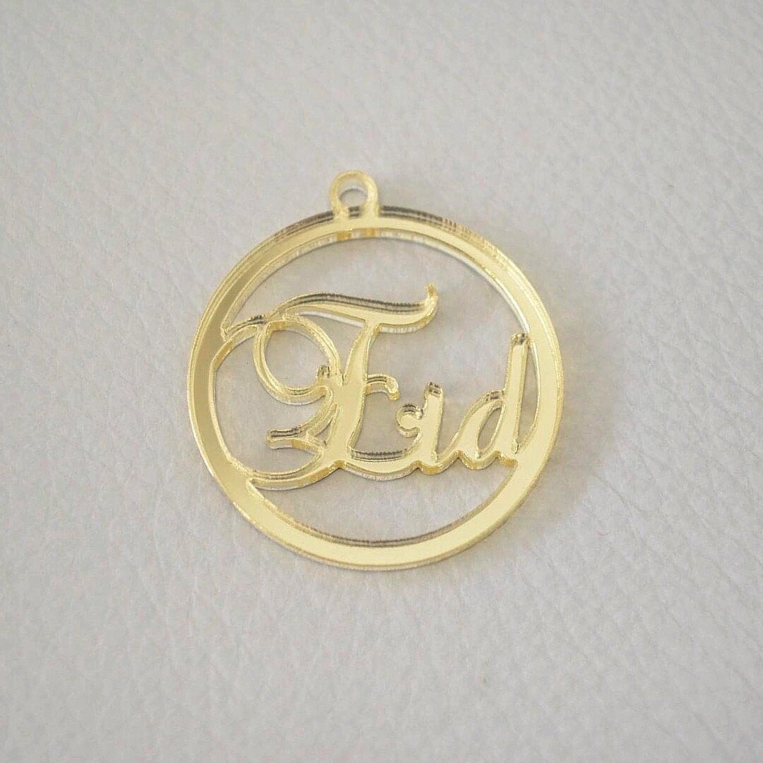 Eid Calligraphy Gold Mirror Acrylic Tag - Etsy