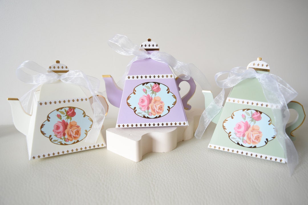 Teapot Party Favour Box Bridal Shower, High Tea - Etsy