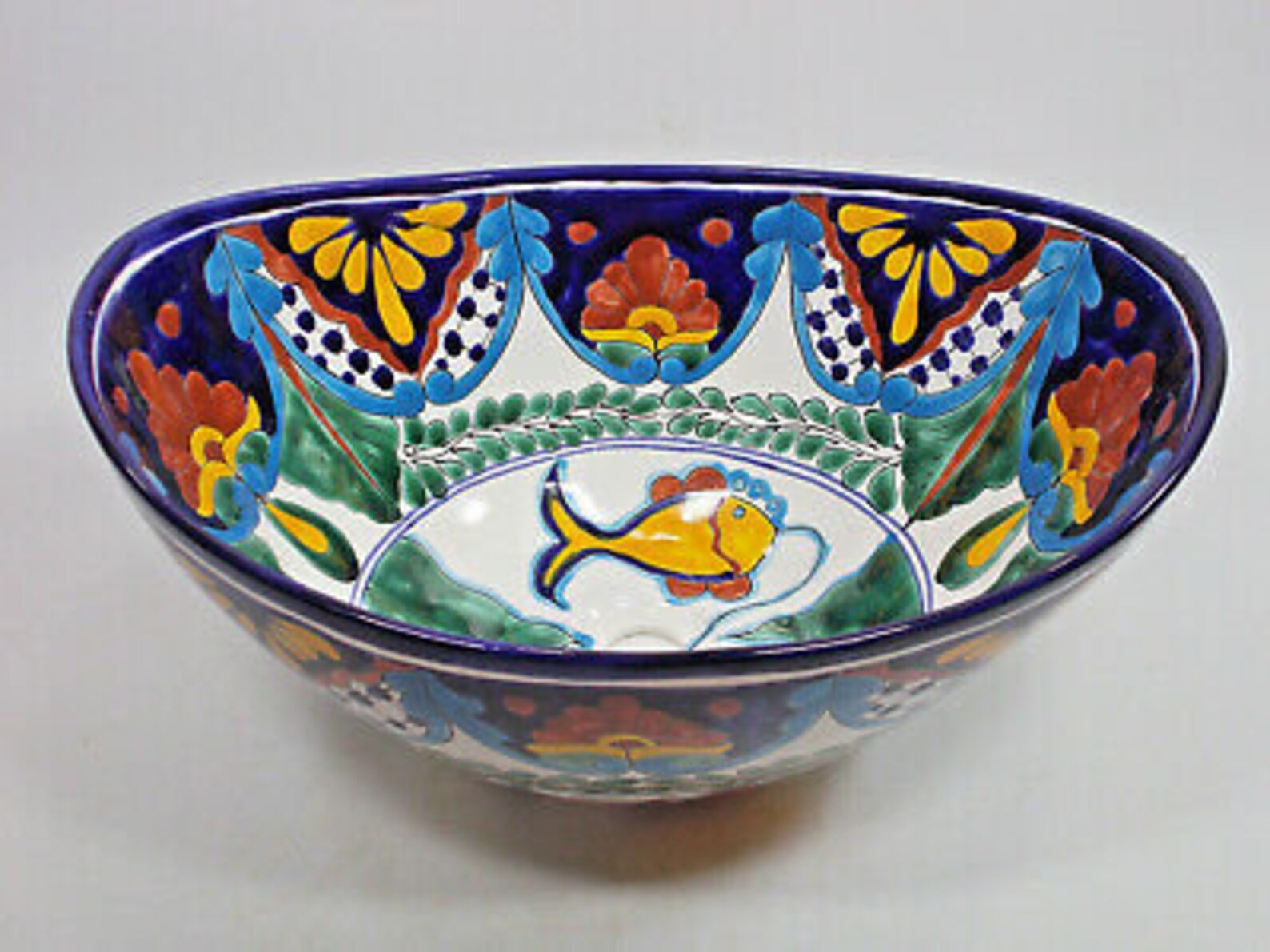 18 TALAVERA SINK oval vessel mexican handmade | Etsy