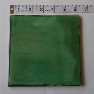 20 CERAMIC TILES 6" Green Mexican Tile, Handmade Talavera Backsplash ...