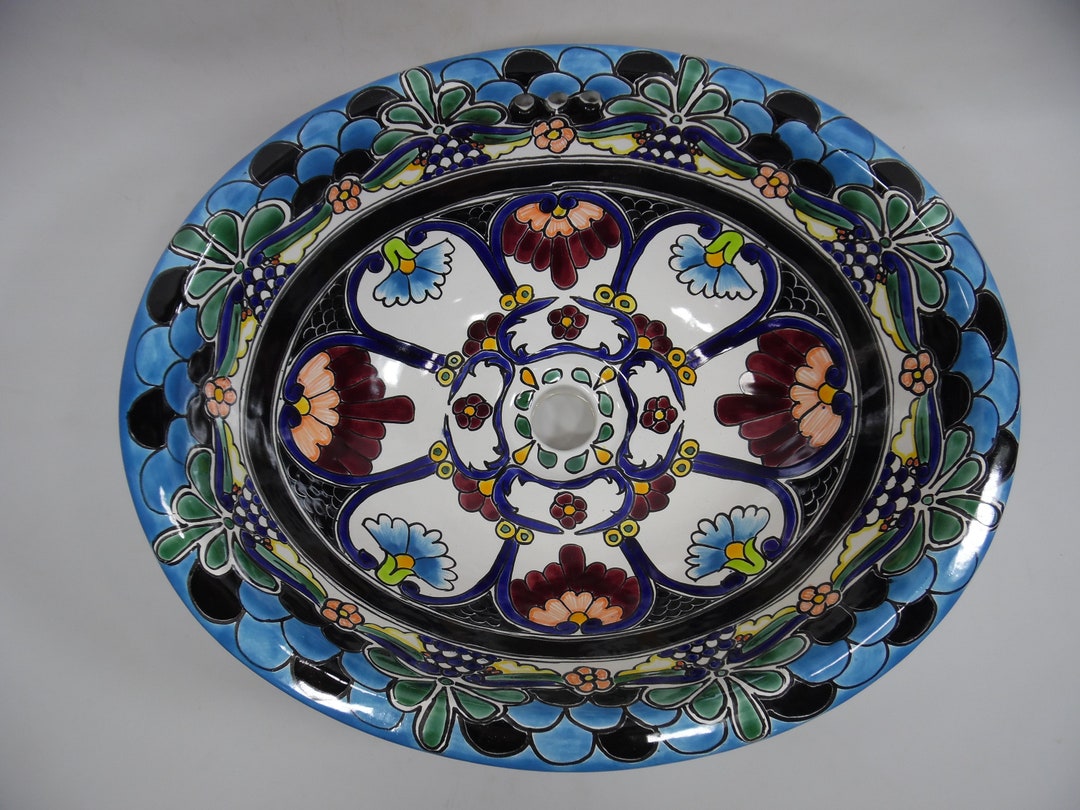 17 X 14 TALAVERA SINK Drop in or Undermount Mexican Bathroom Handmade ...