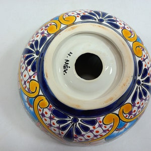 10 ROUND TALAVERA SINK, Vessel Mexican Bathroom Sink Handmade Folk Art ...